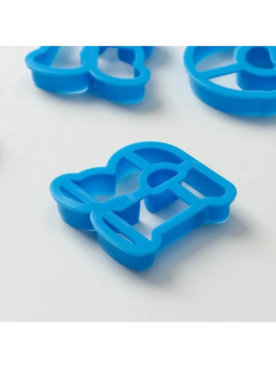 Набор форм для печенья Алфавит, голубой