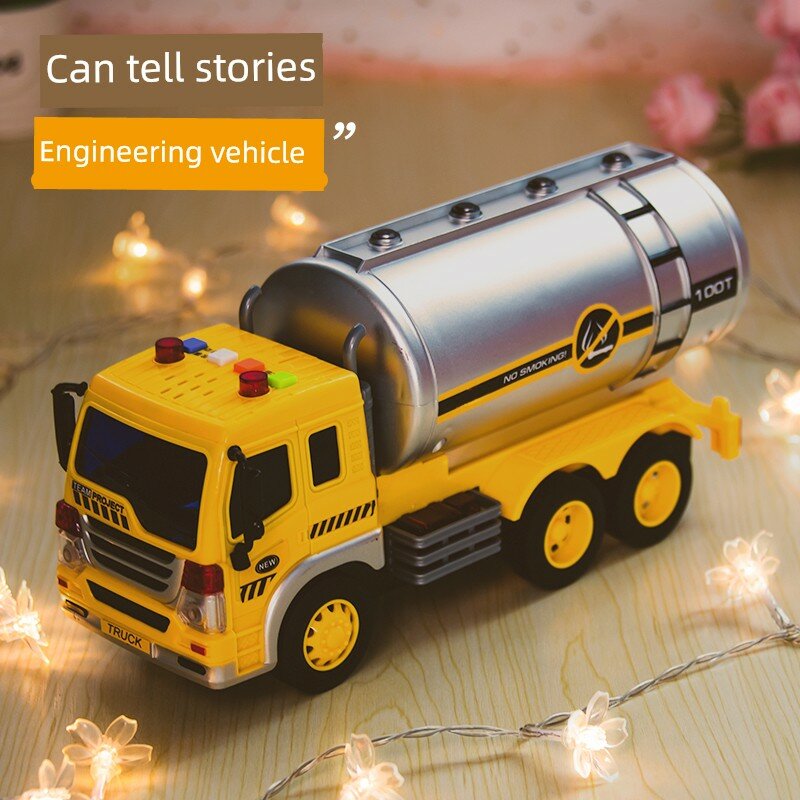 Детская игрушка — большой нефтяной танкер, транспортное средство для мальчиков, полуприцеп, модель инженерной машины,