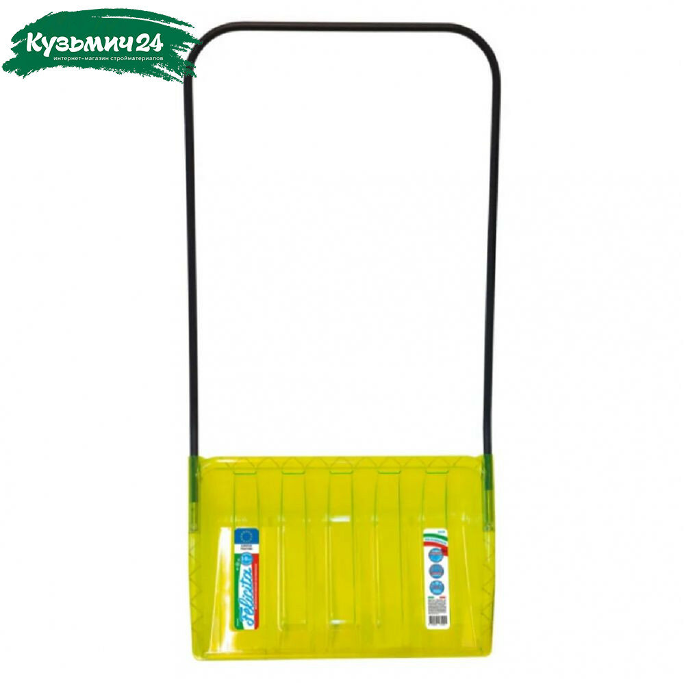 Лопата для снега Центроинструмент Felicita 2529, стальная рукоятка, поликарбонат, скрепер, 1 шт.