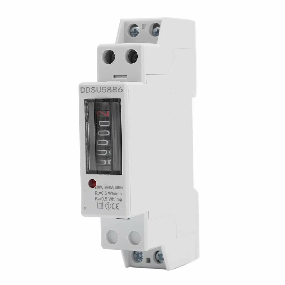 Однофазный счетчик электроэнергии 5(60)A 35 мм DIN-рейка тип 1P механический электричество DDSU5886