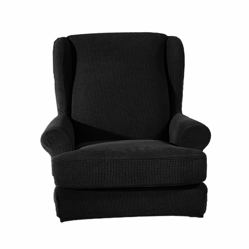 Чехол на кресло с ушами, 2 шт, водонепроницаемый, для защиты мебели от пыли и пятен, универсальный, черный