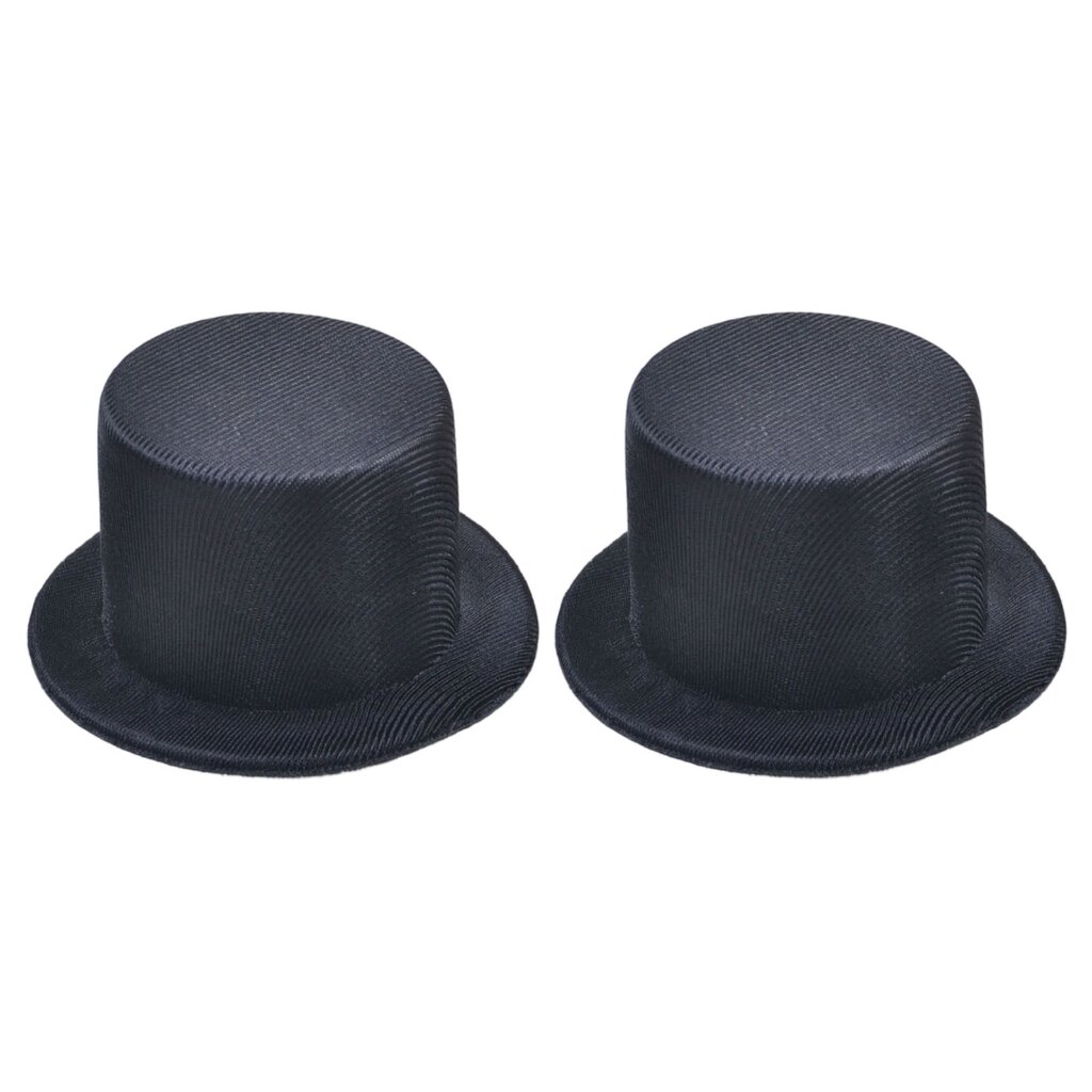 2 куклы, маленькие цилиндры, оригинальные шляпы своими руками, голые шляпы, легкие шляпы, пустые прямые маленькие высокие шляпы, 9 см-черный