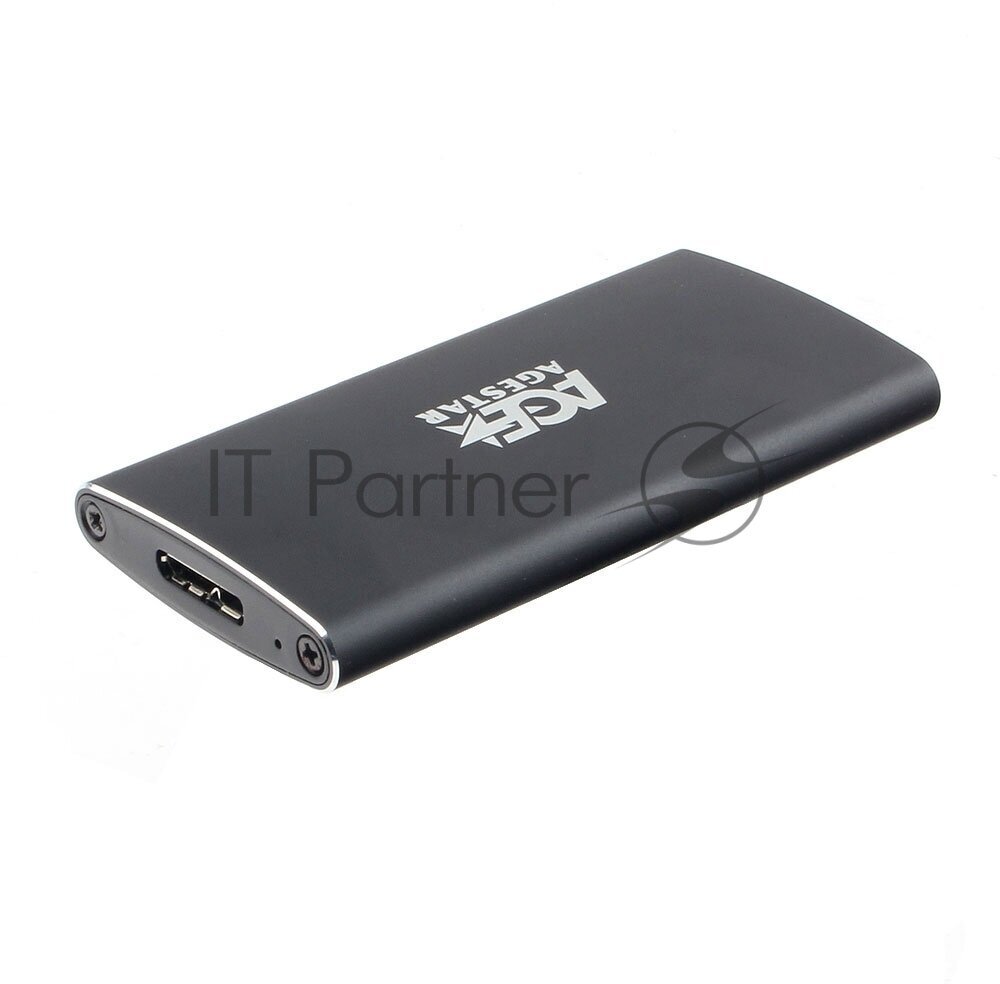 USB 3.0 Внешний корпус mSATA AgeStar 3UBMS2 (BLACK), алюминий, черный