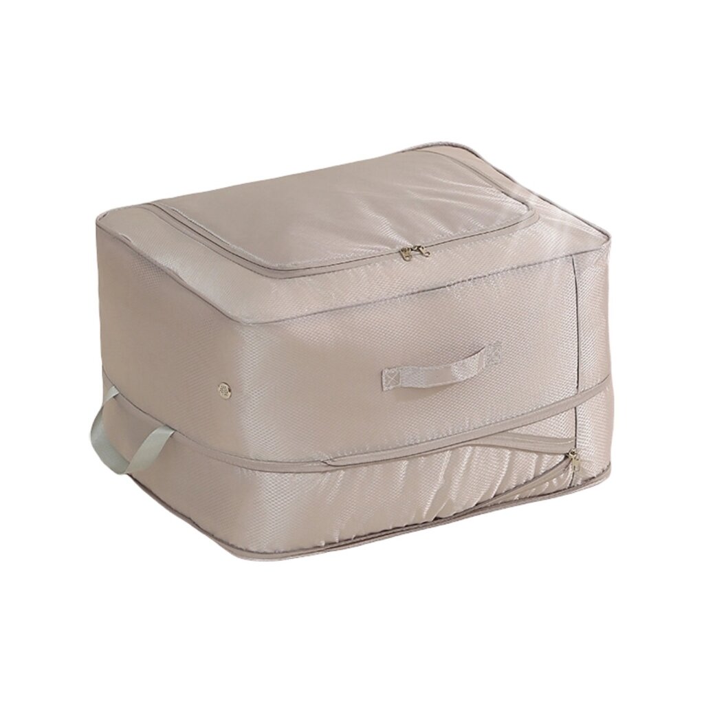 Компрессионная сумка для хранения пуха, дышащая отделка одежды, стеганая сумка из прессованного хлопка, дорожная сумка для хранения с большим отверстием-серый-средний