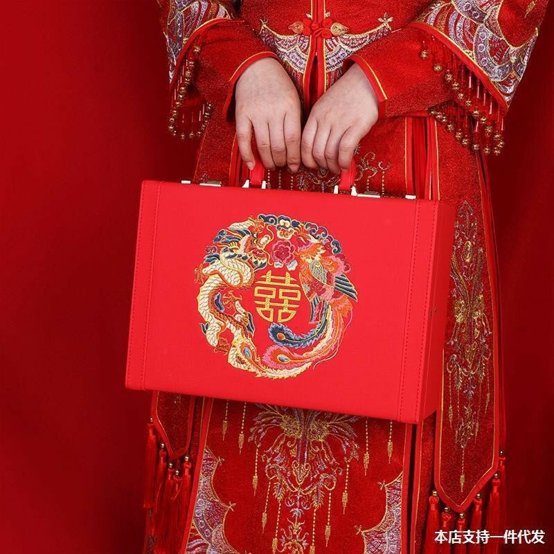 Высококачественная вышитая подарочная коробка для помолвки, свадебные принадлежности, подарок для приданого, 100k трехмерная вышитая подарочная коробка