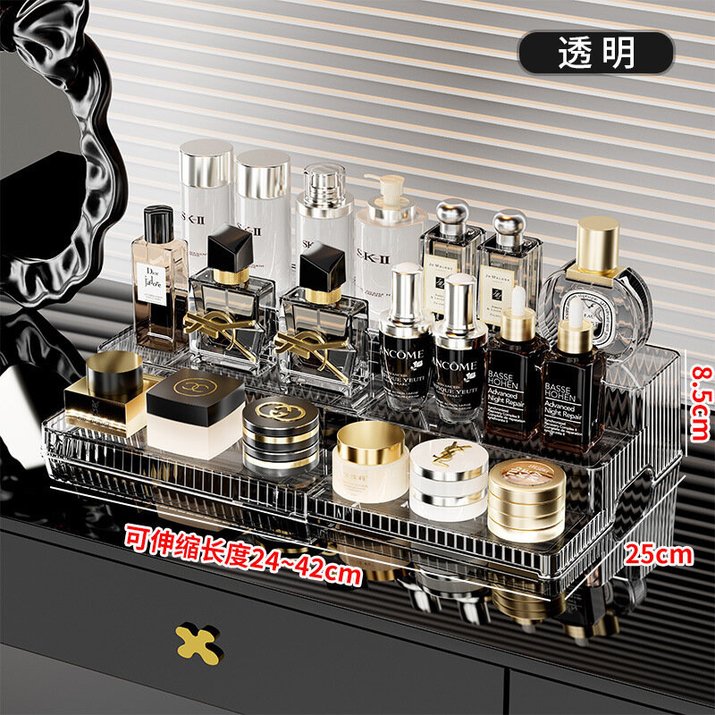 ⭐Косметическая коробка для хранения, органайзер для ухода за кожей, настольная коробка для макияжа, прозрачная акриловая подставка, поднос для духов⭐