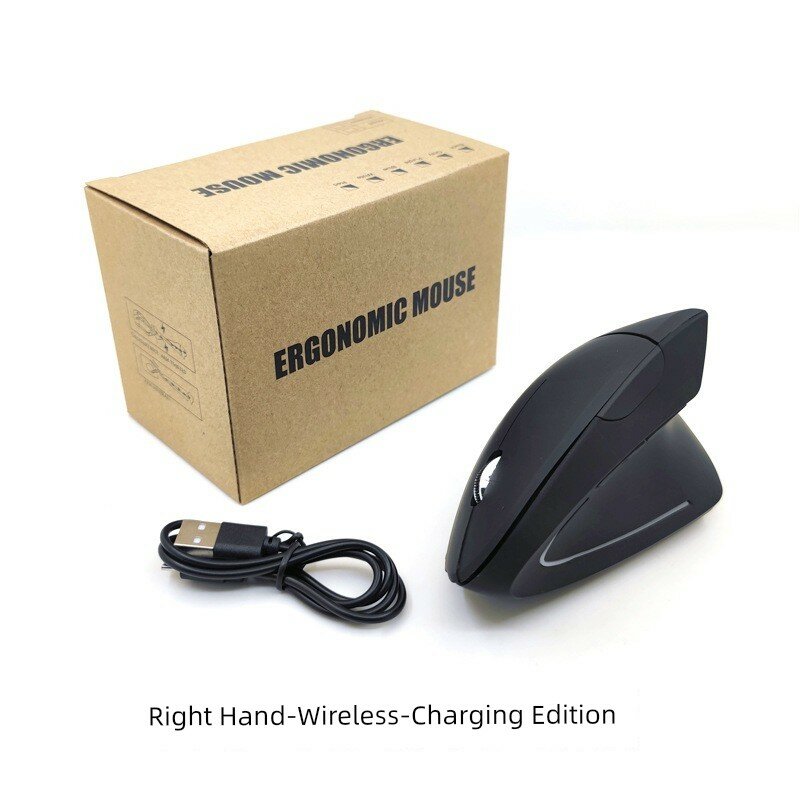 Проводная/беспроводная вертикальная зарядная Bluetooth-мышь для левшей с боковой рукояткой, персонализированная,