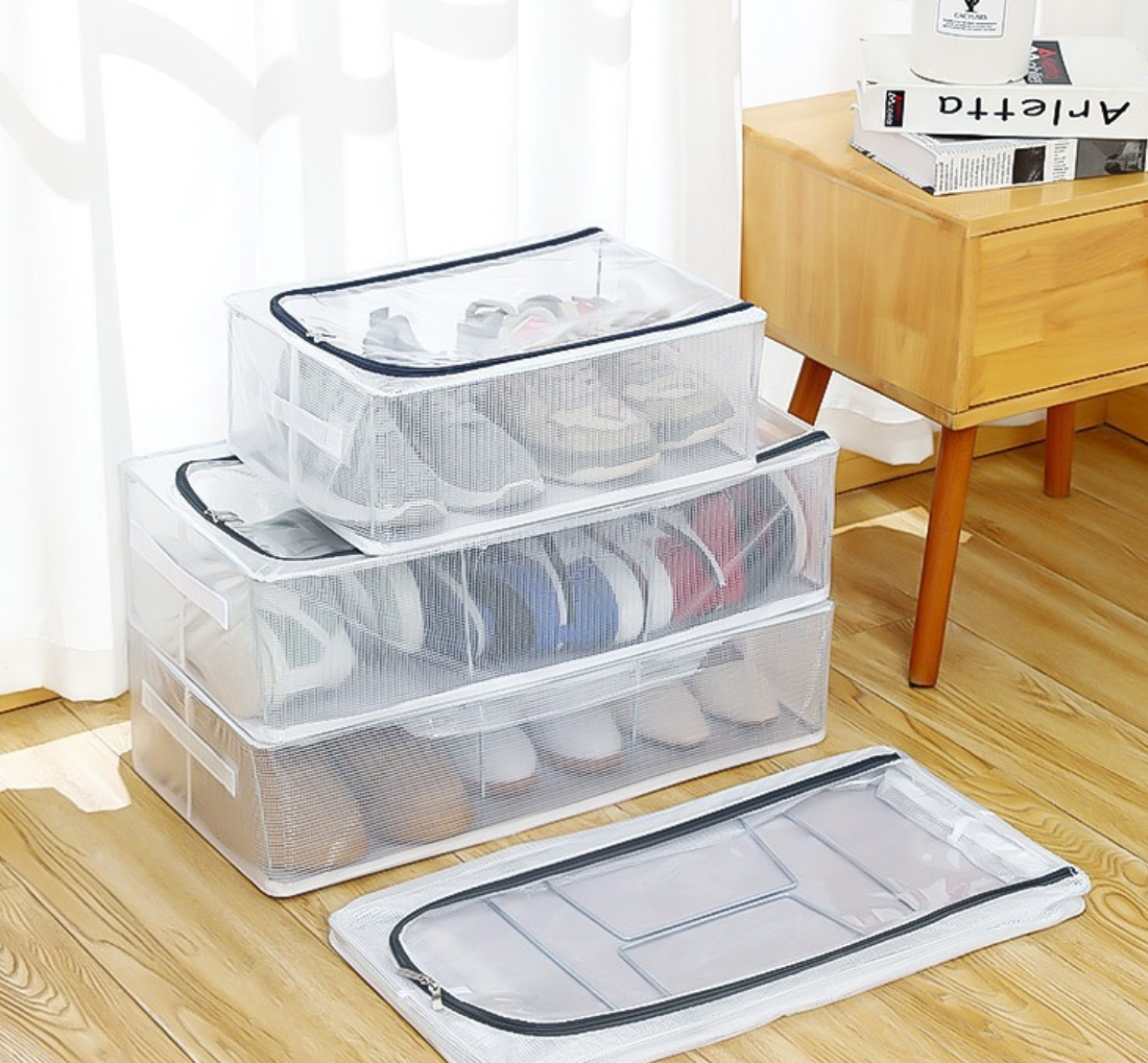 Прозрачная обувная коробка IKEA, для хранения обуви, большая вместительность, 60×30×15 см