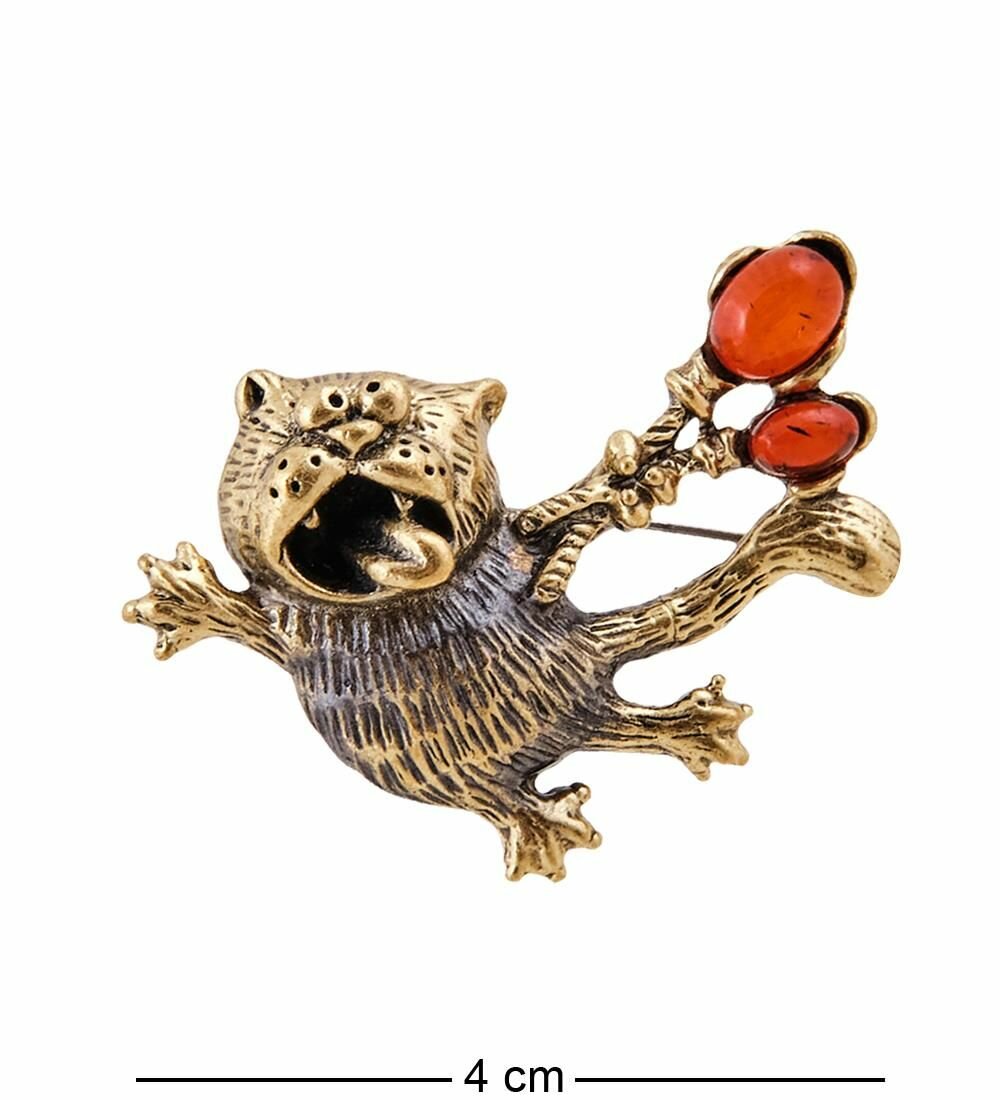 Брошь, янтарь