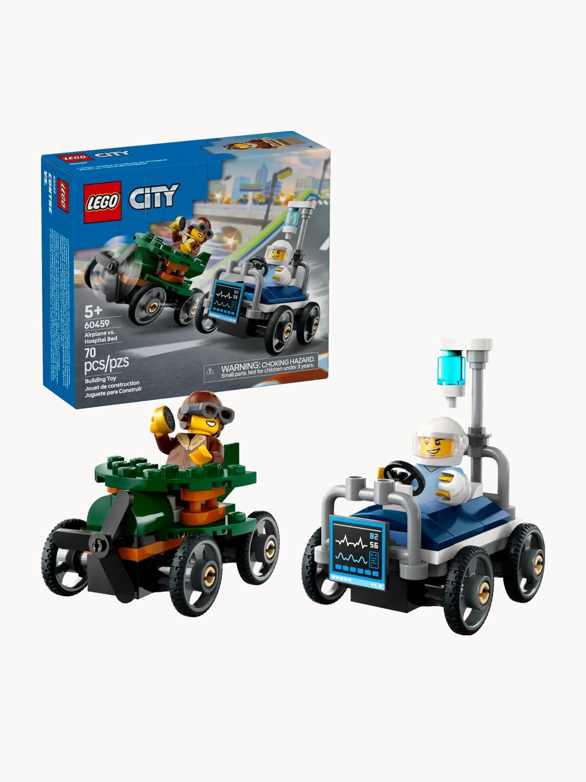 Конструктор LEGO City 60459 Самолёт против машины скорой помощи, 70 дет.
