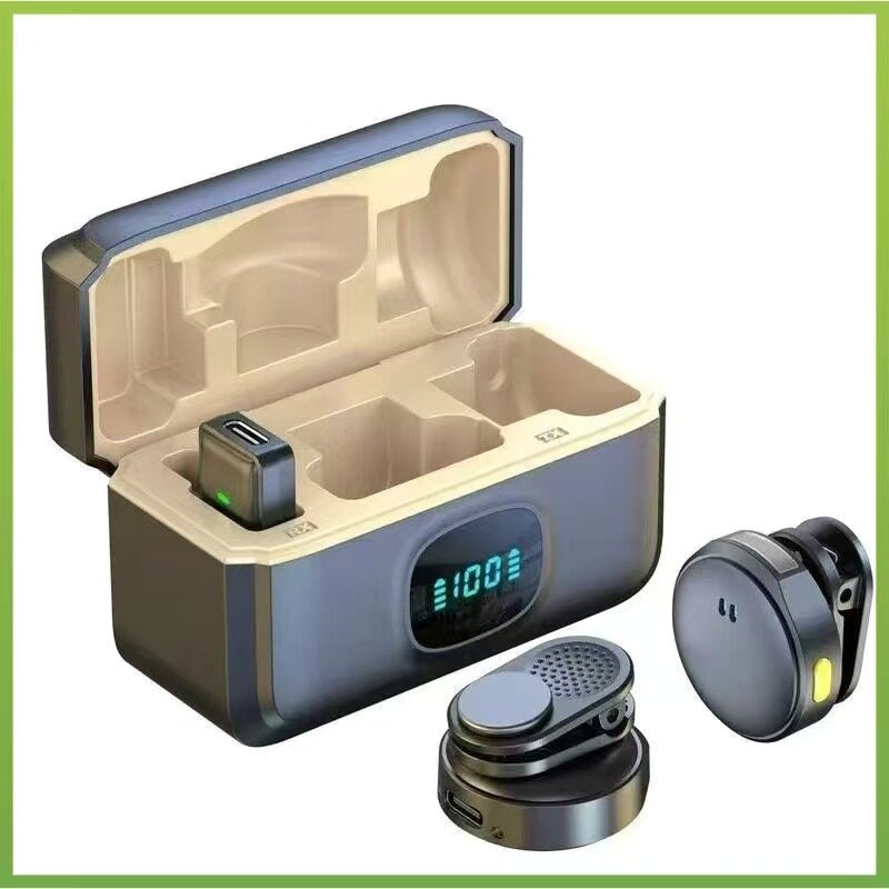 Беспроводной петличный микрофон Q8 Lavalier 2-в-1 с интерфейсом для прямой трансляции, шумоподавлением и записью, для камеры и самостоятельного медиа