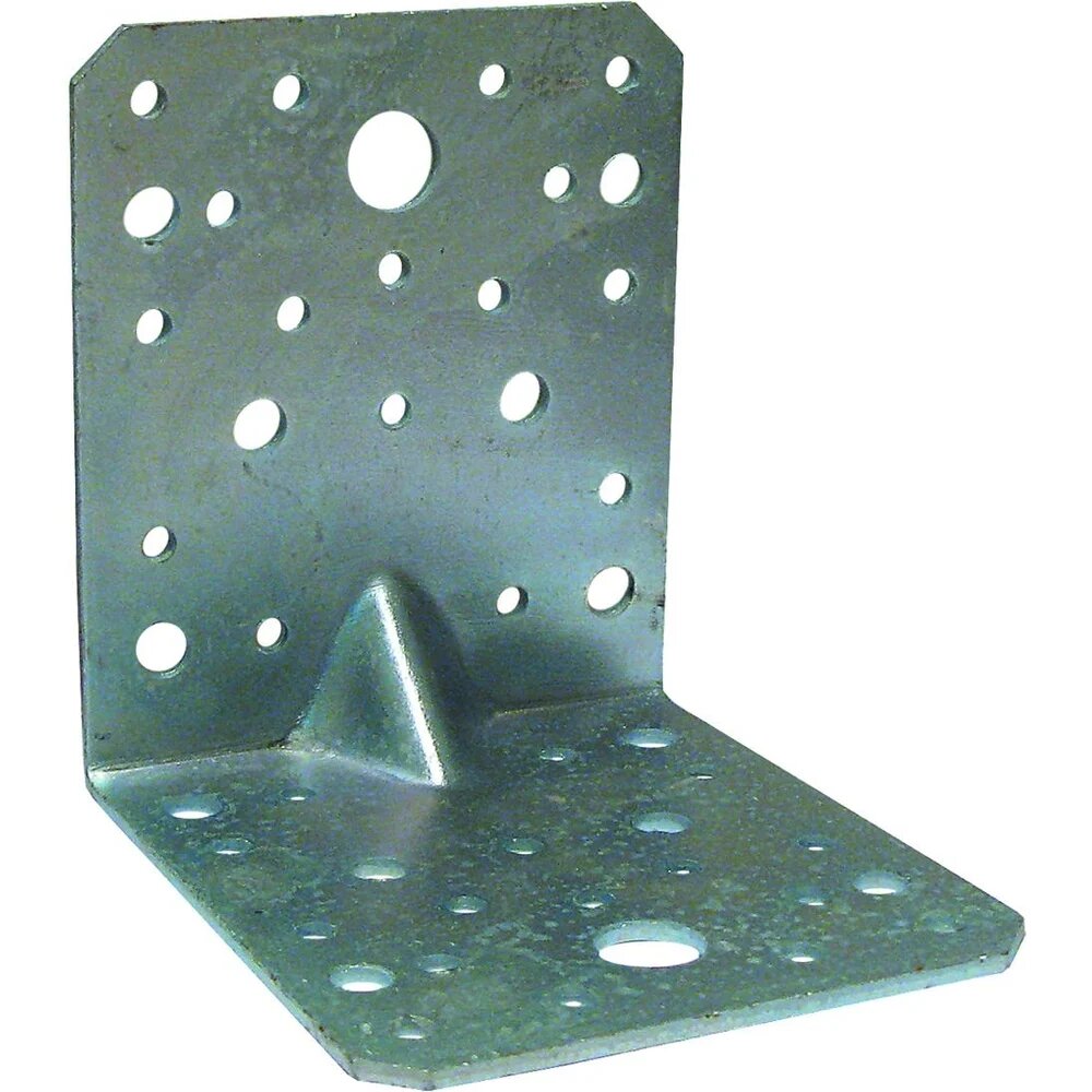 Перфорированная угловая пластина ЦКИ 105x105x90x2 мм, усиленная, Ц, 2 шт. 57777