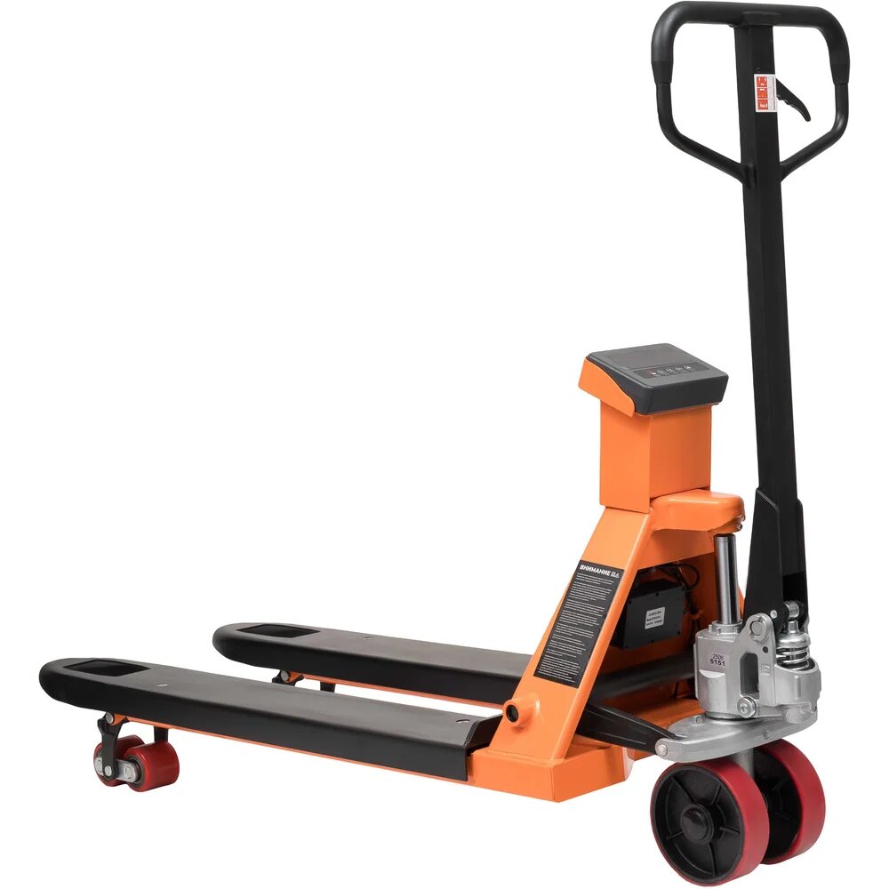 Гидравлическая тележка Gigant с весами, 2000кг, 1150x550мм, полиуретановые колеса JHPT2000-1150-W