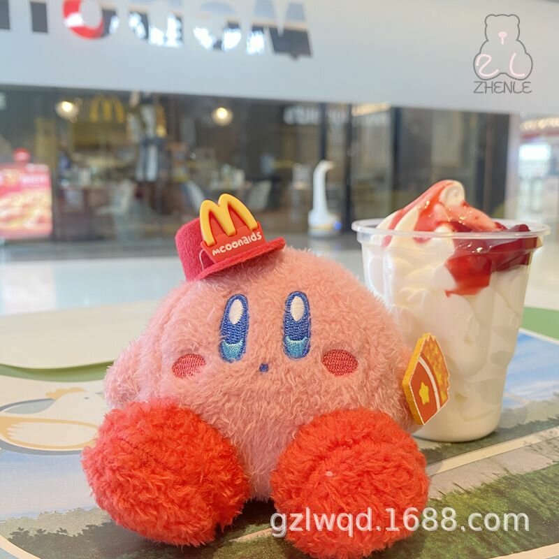 2026 Новейшая ZL Кросс-бордер McDonald's Кирби Плюшевая Подвеска С Кудрявыми Волосами Креативная Плюшевая Игрушка Картошки Фри Бургер