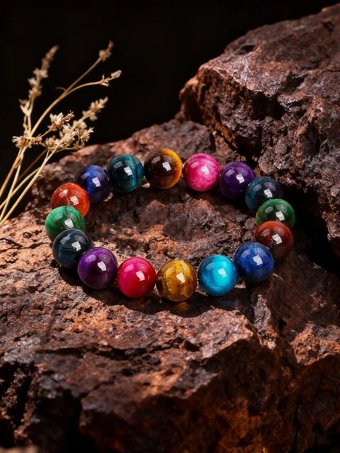 Браслет из красного тигрового глаза, натуральные каменные бусины, амулет для энергетического и духовного исцеления, защита от пороков, ручная работа, подходит как для мужчин, так и для женщин.