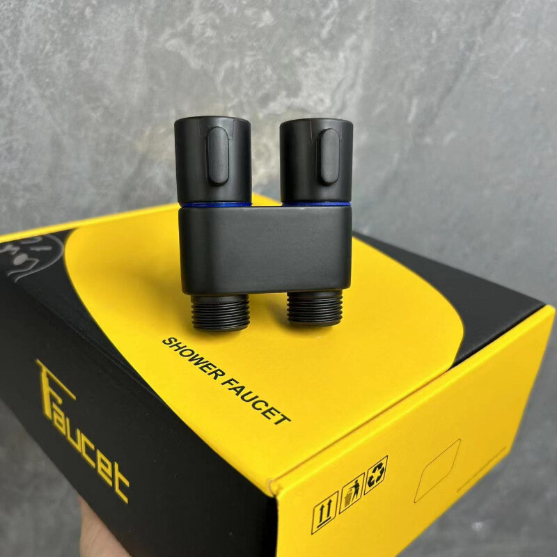 Угловой клапан для туалета, один вход, два выхода, двойной открытый кран, противоскользящее ручное колесо