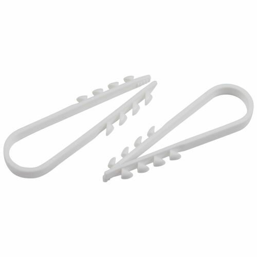 Дюбели-хомуты Эра для круглого кабеля, 19-25 мм, NO-224-224, белые, 100 шт