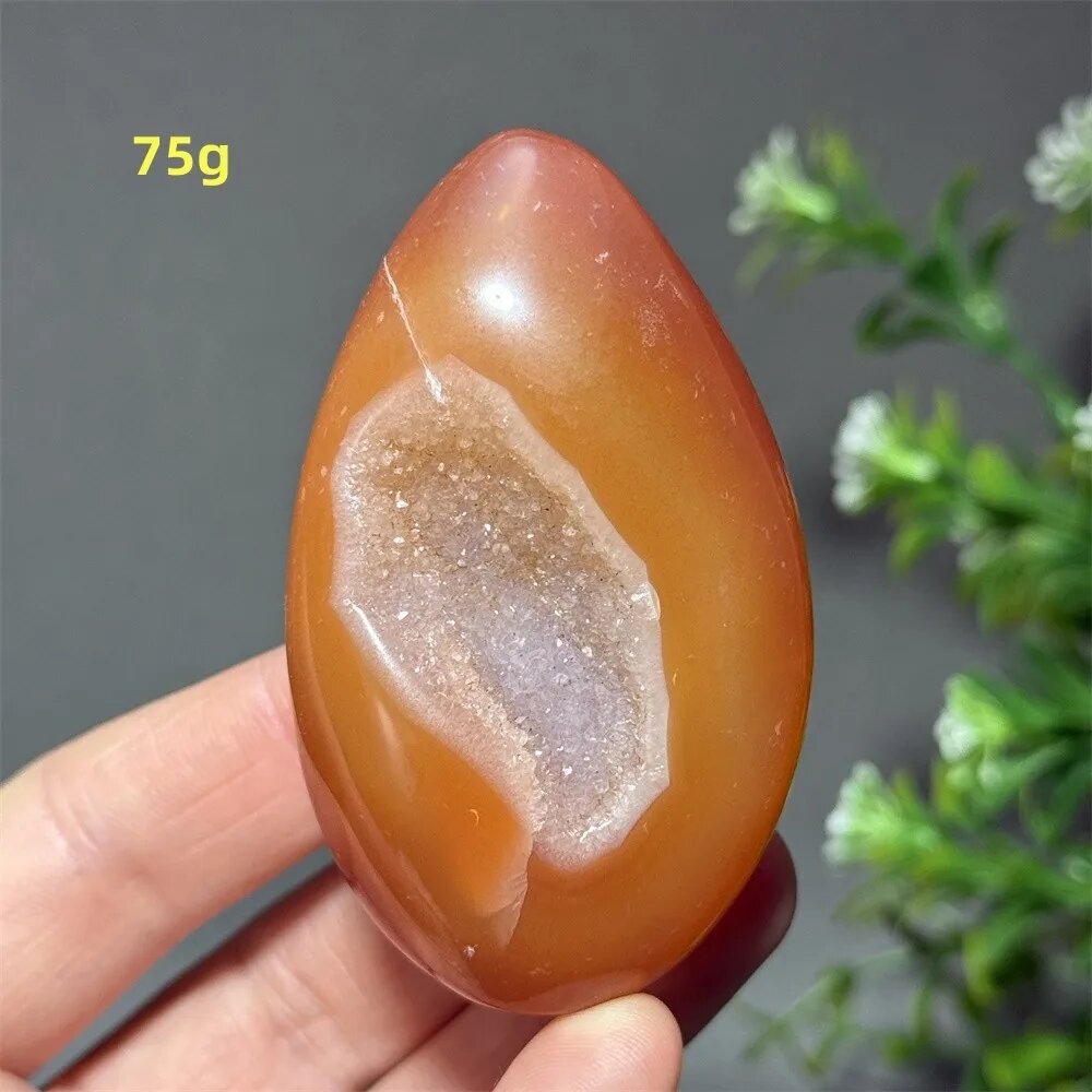 Сердоликовое хрустальное яйцо A25 75g