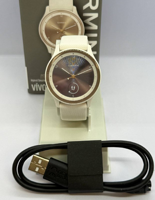 Смарт-часы женские Garmin Vivomove Sport цвета слоновой кости - персикового золота, 010-02566-01 , европейская версия