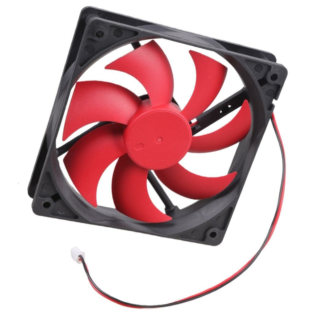 Вентилятор 12 см, 12 В, 7 лопастей, 1800 об/мин, Черный