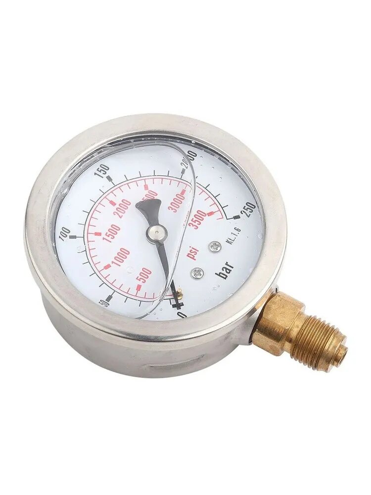 Мощный Гидравлический Манометр, 0-250Bar 0-3750PSI G1/4 Измеритель Давления Гидравлической Воды с Циферблатом 63 мм