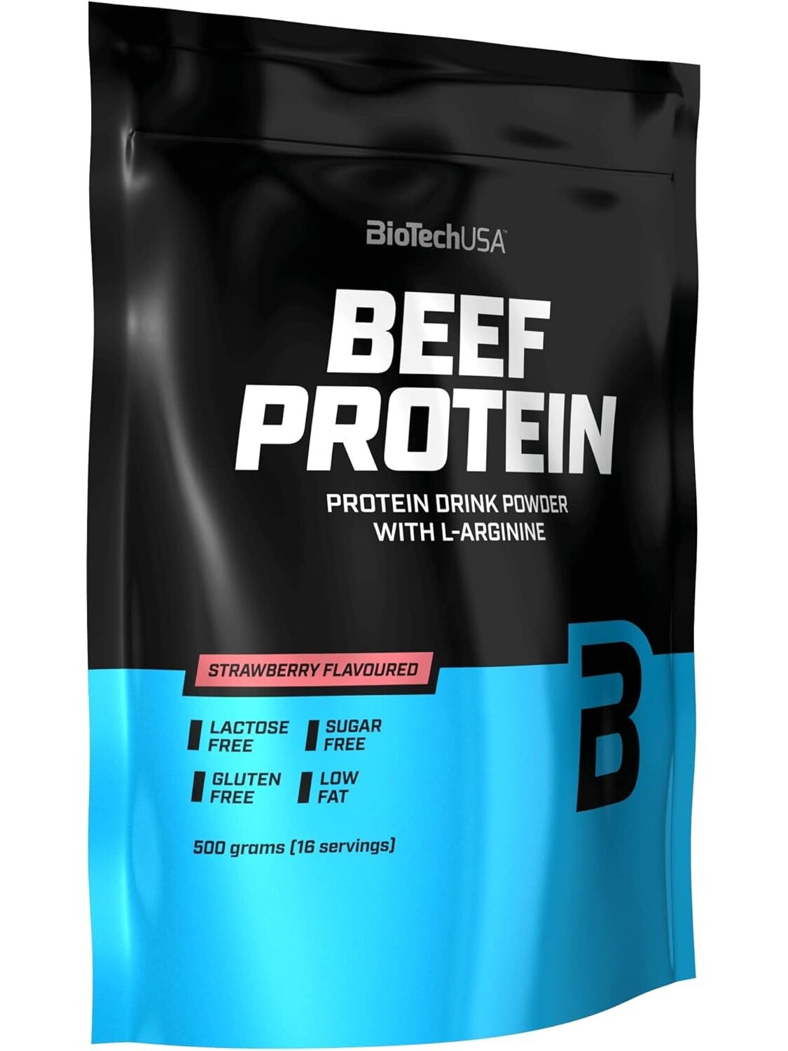 Говяжий протеин BioTechUSA Beef Protein 500 г, Клубника