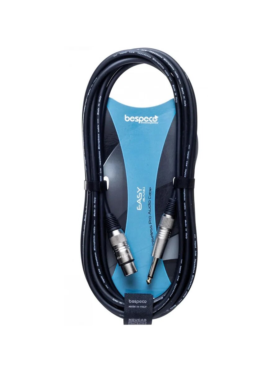 Кабель микрофонный Bespeco "XCMA", XLR-Jack 6,3, чёрный, длина 9 м