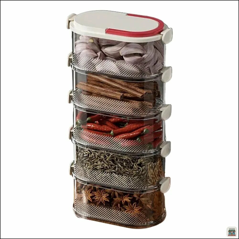 Контейнер для специй с разделителями, 5 шт