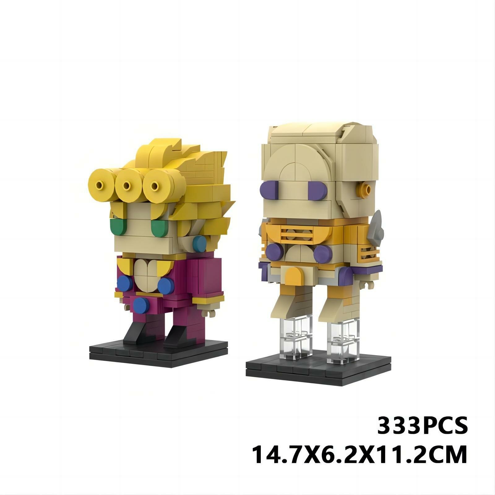 Набор мелких частиц MOC, модель сборки Giorno Giovanna Furry Gold Experience