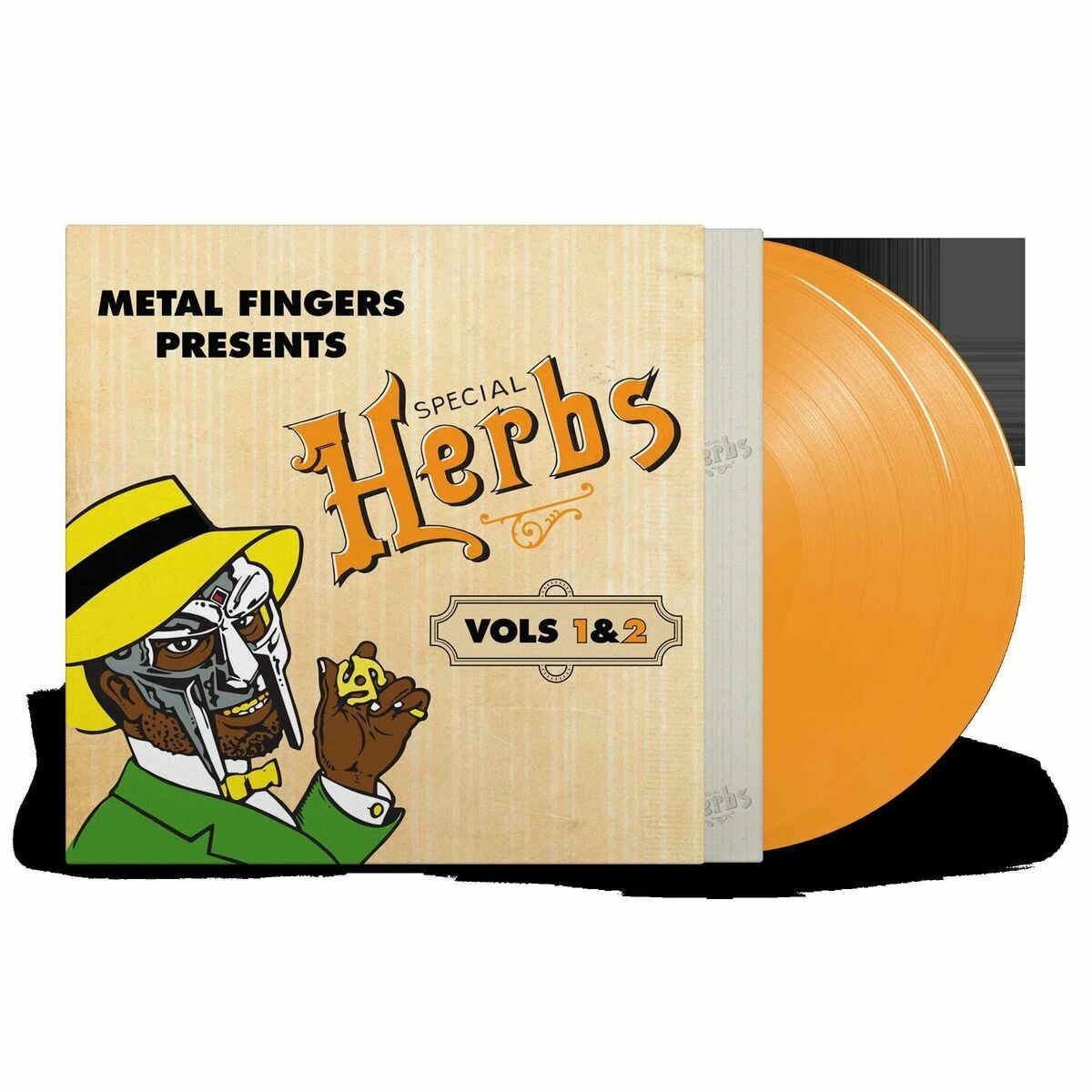 MF Doom - Metal Fingers Presents: Special Herbs Vol.1 & 2 (coloured) (2LP) 2025, Rhymesayers, Mustard Yellow Vinyl, Limited Edition, Фирменная виниловая пластинка