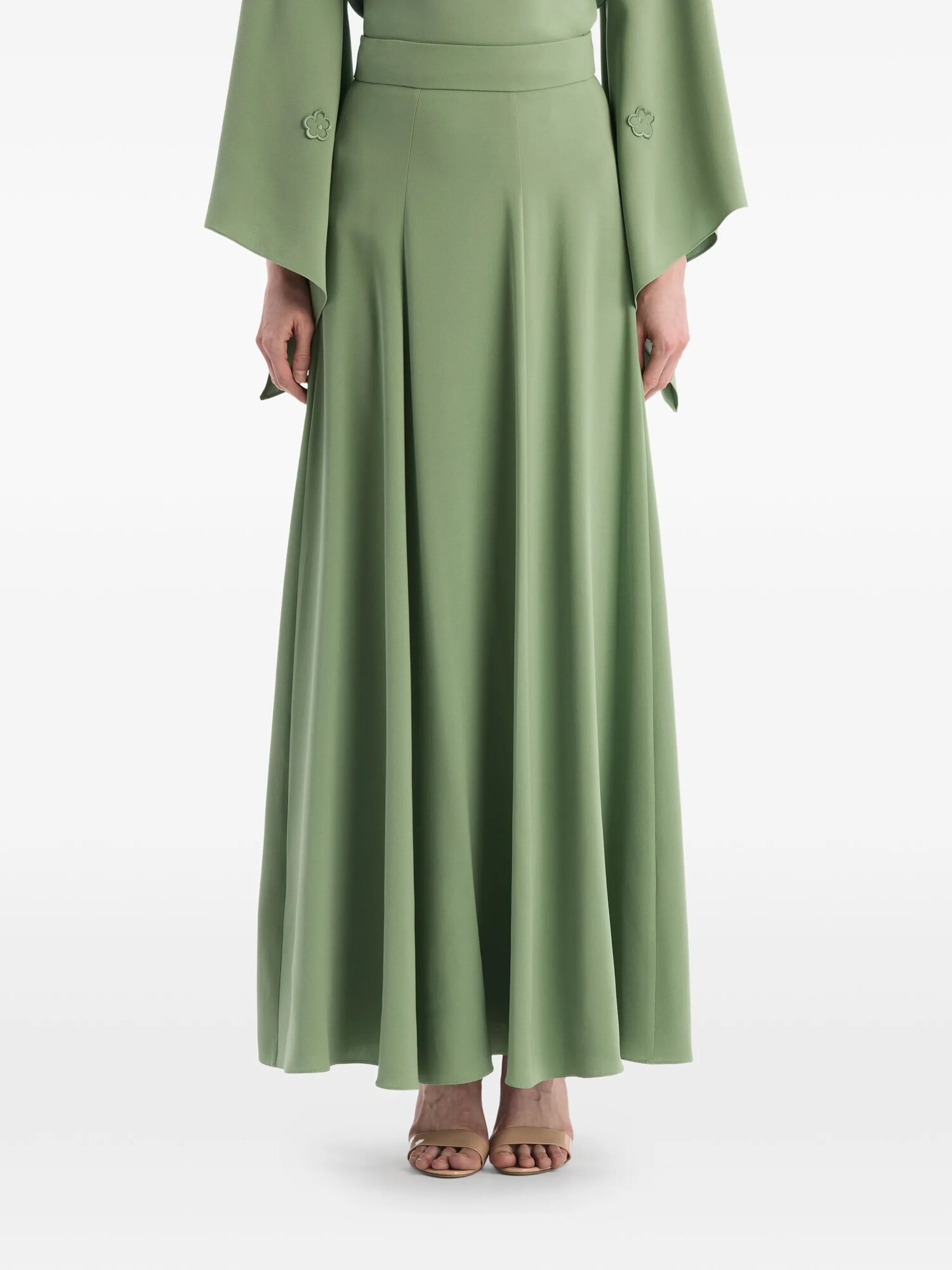 Юбка Oscar de la Renta Georgette, размер 14, green — фото 1