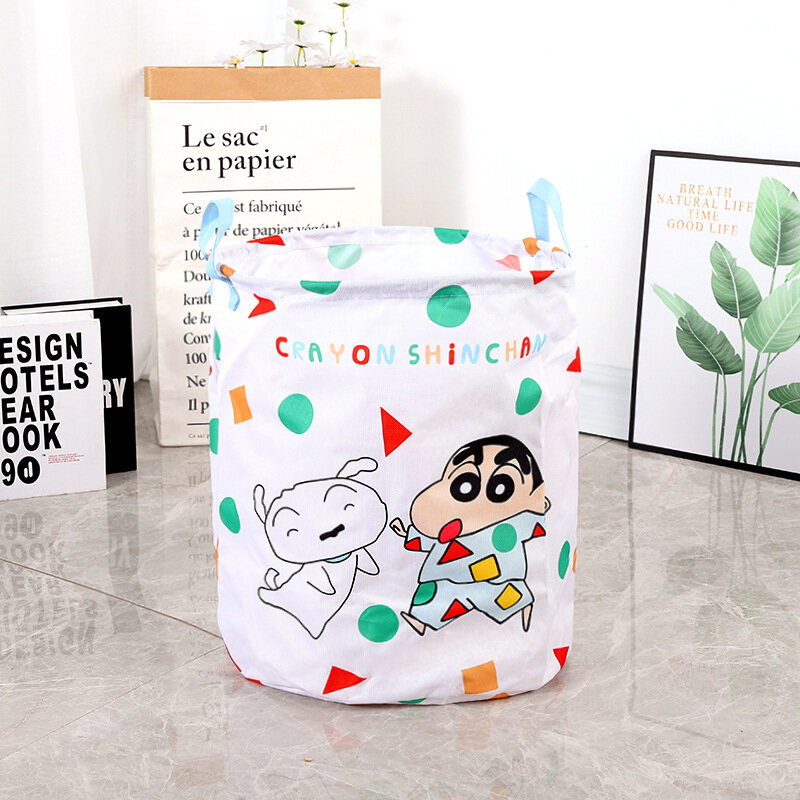 Новая складная корзина для хранения из оксфордской ткани с мультяшным Шин-чаном для игрушек, одежды и разных предметов, корзина для грязного белья