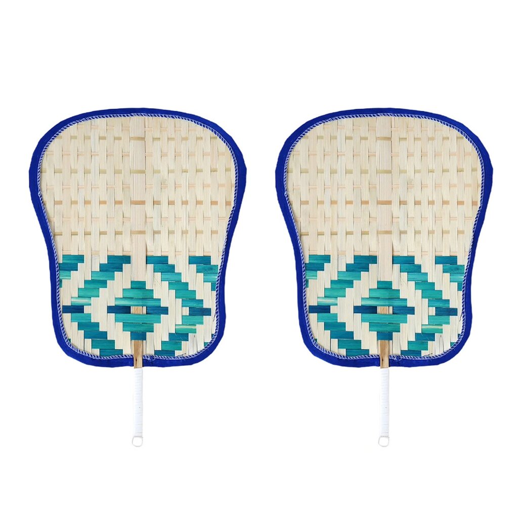 2 вентилятора с ручным приводом-banana fan blue