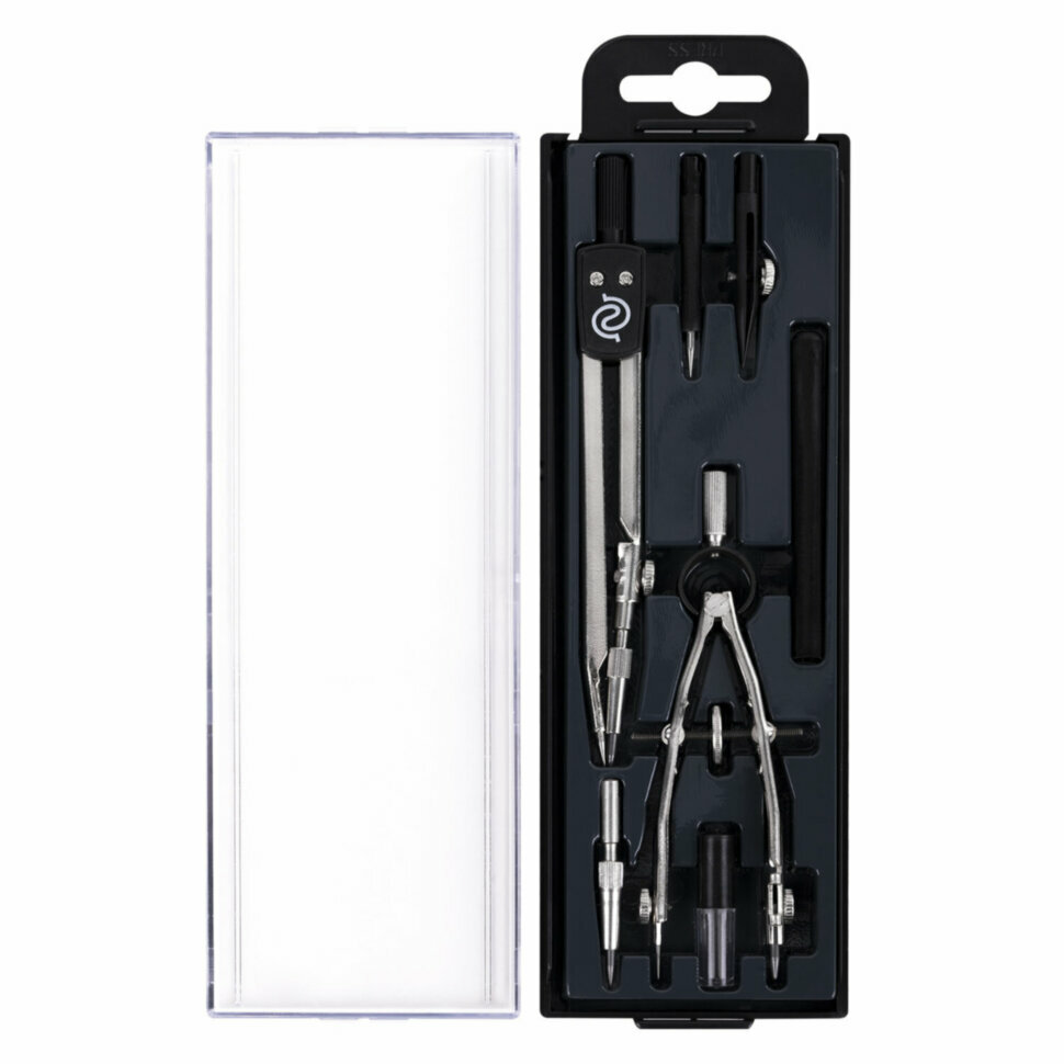 Готовальня 7 предметов, пластиковый пенал, GLOBUS, НЧ7-30-50, 210417