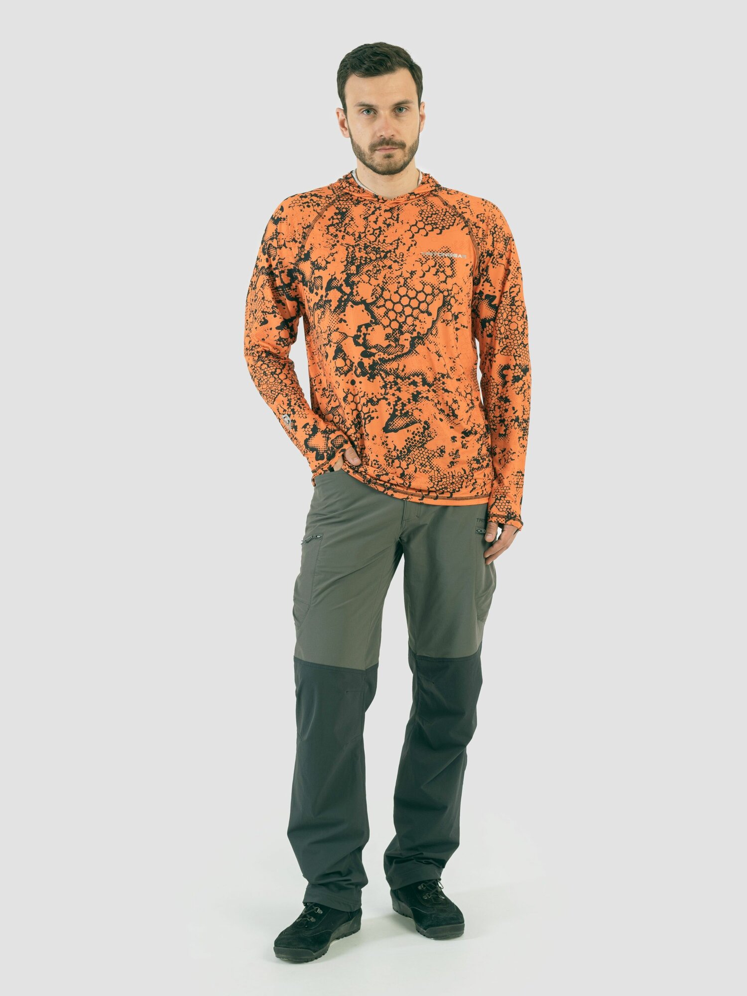 Джерси рыболовное TRITIONGEAR / материал InterLock, цвет OrangePrint, размер 52-54