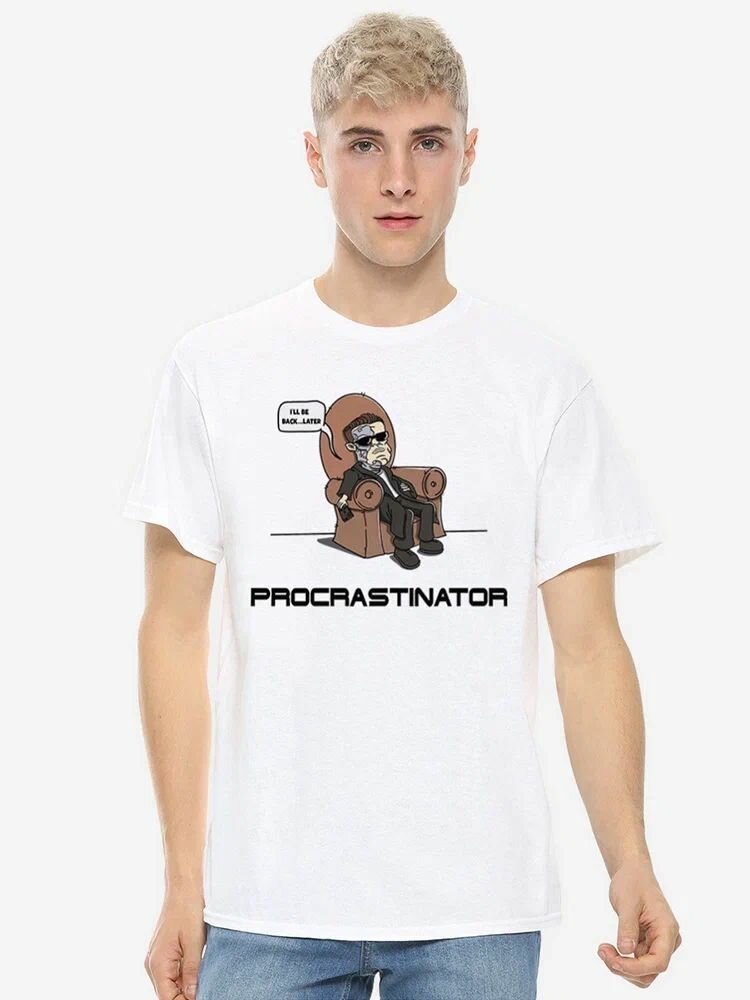 Футболка Procrastinator - I'll be back... later / Терминатор