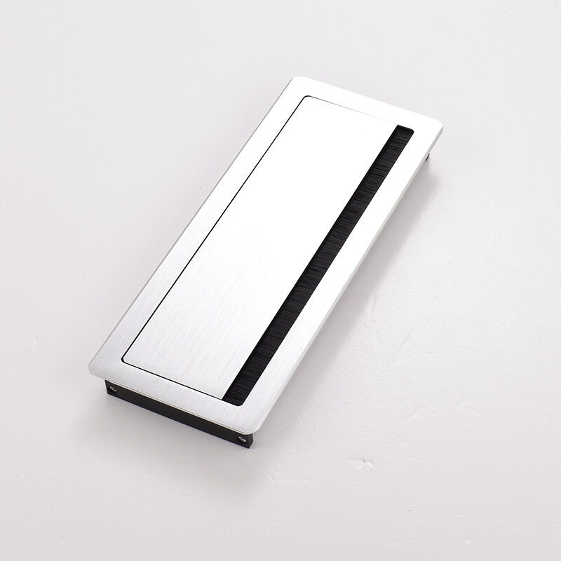 Квадратный утолщенный алюминиевый сплав черный офисный стол для управления кабелями, крышка для управления кабелями на столе, крышка для управления кабелями на столе