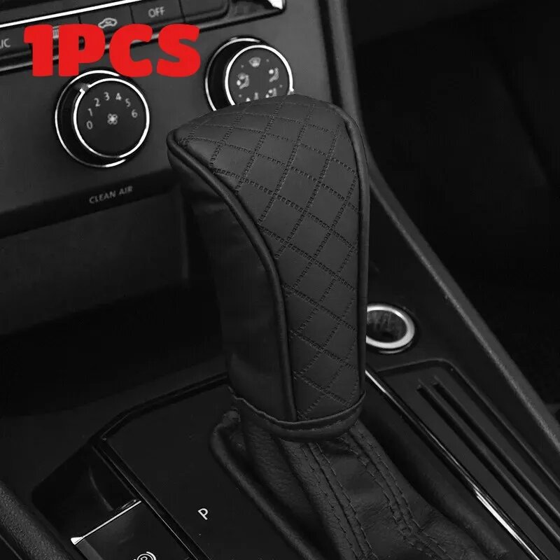 1 шт, высококачественный автомобильный чехол на ручку переключения передач, нескользящий износостойкий универсальный автомобильный чехол для автоматической коробки передач, украшение автомобиля Black