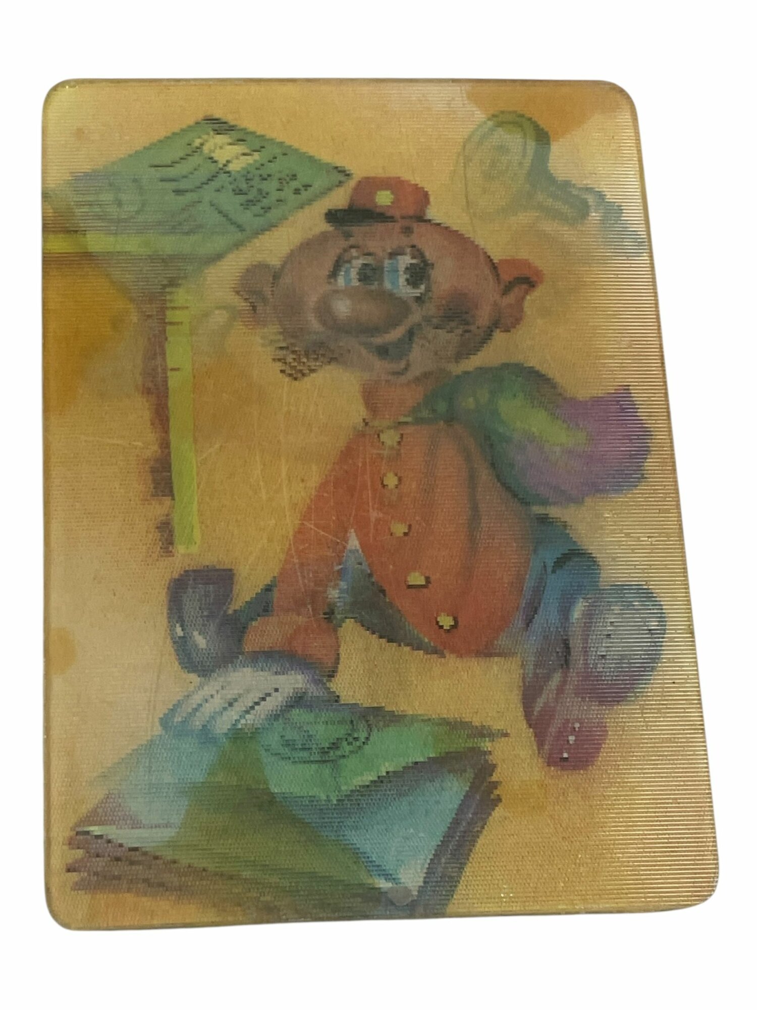 Советский винтажный переливающийся календарь, советская мультипликация, сделано в СССР