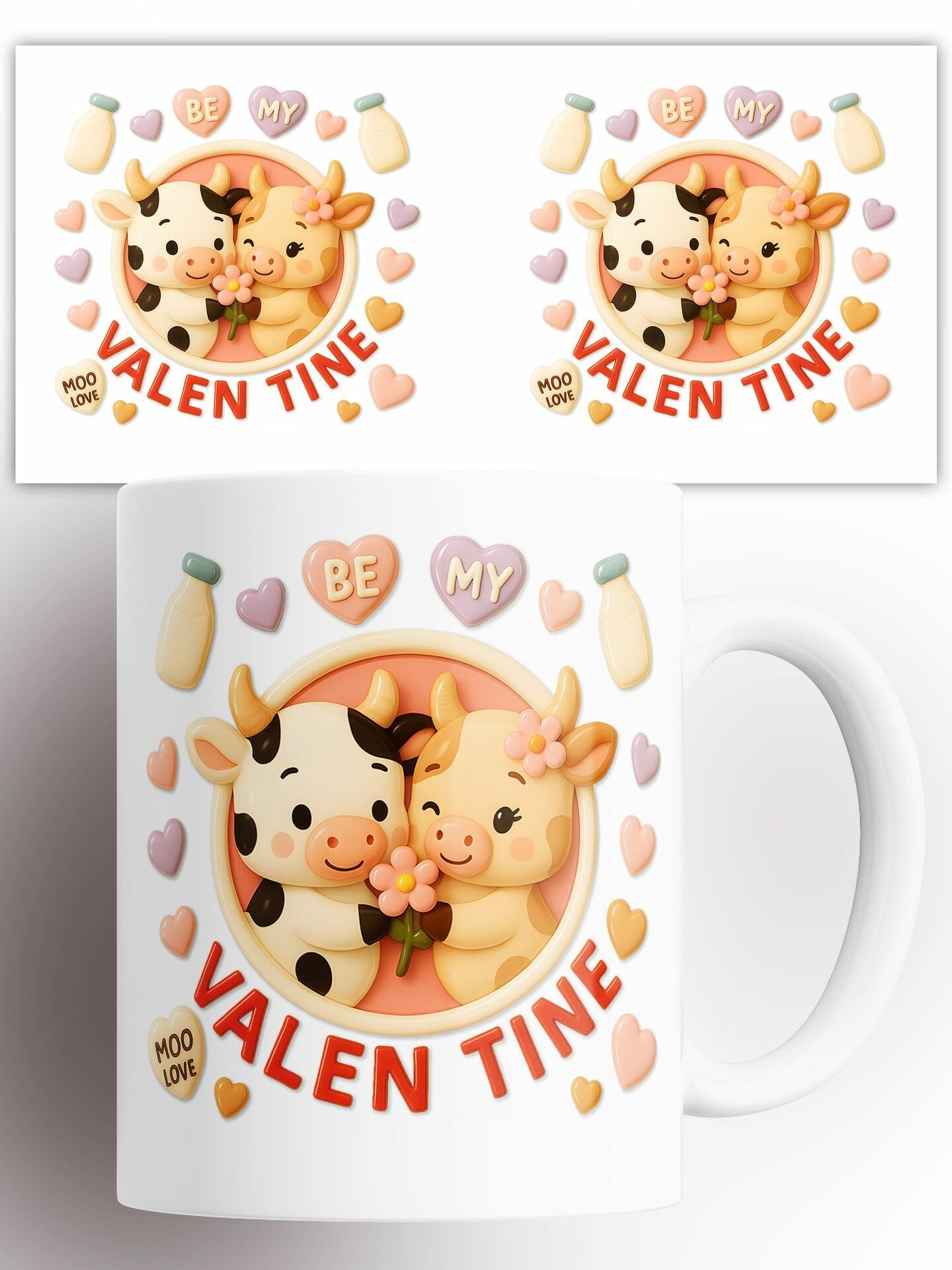 Кружка Корова В День Святого Валентина 330 мл