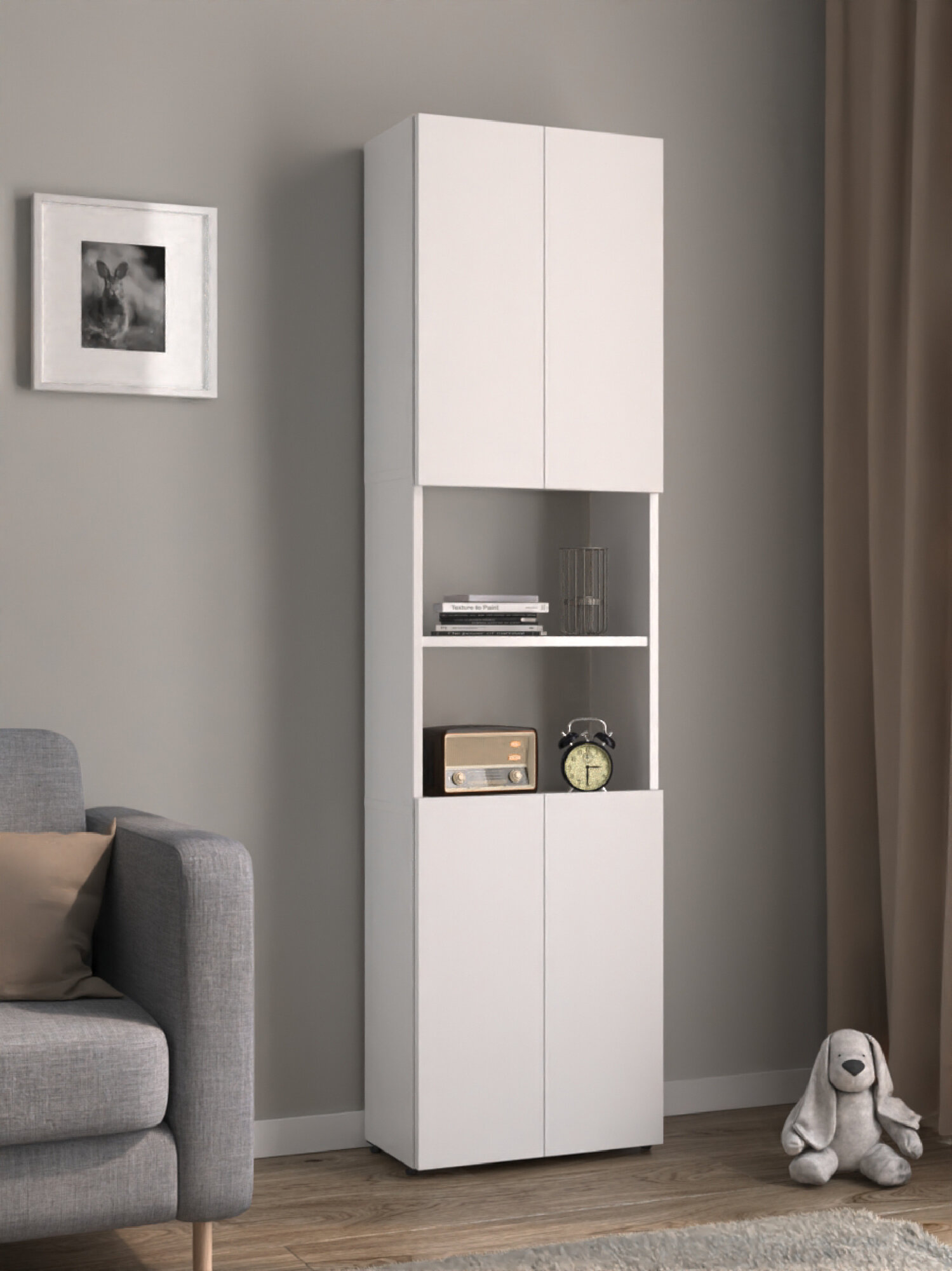 Шкаф-стеллаж Белый