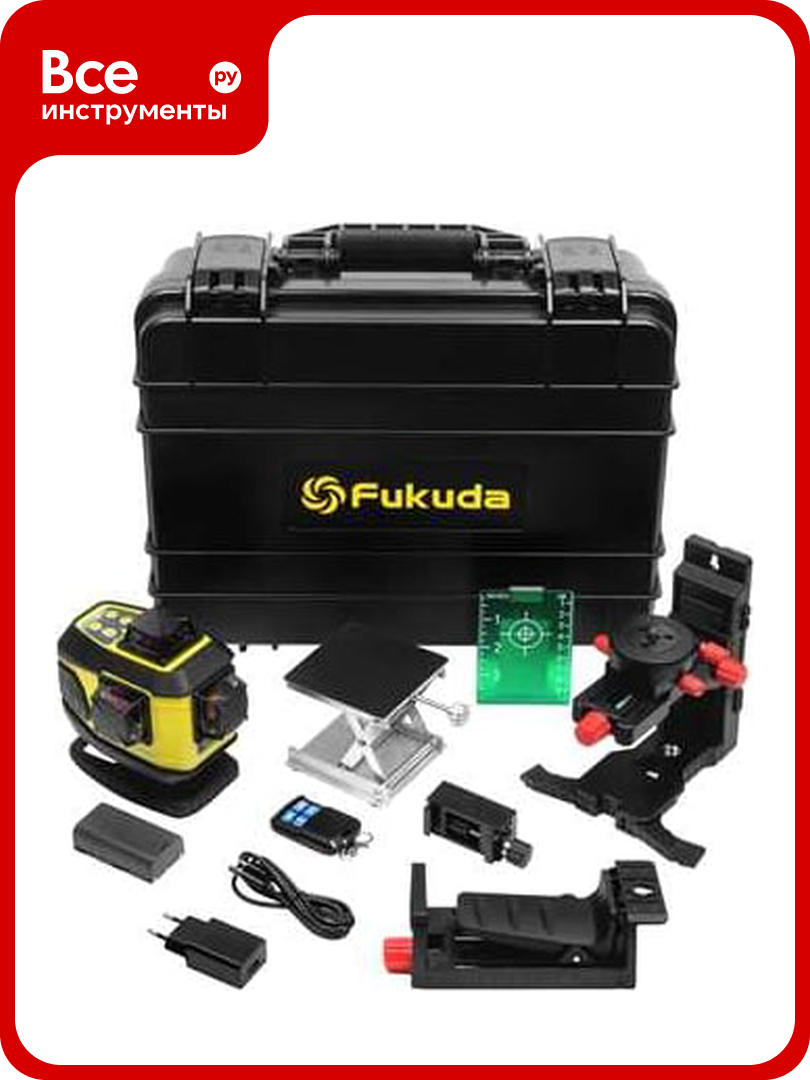 Нивелир лазерный DLT Fukuda MW-301D-GX, 4 замкнутые плоскости (16 линий), сервопривод, дальность 40/120м 1129