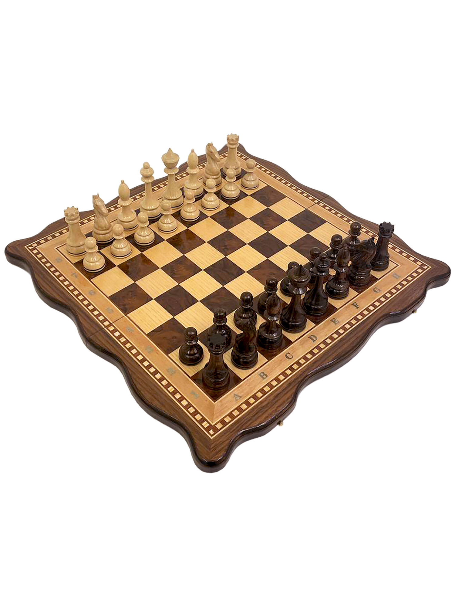 Шахматы Турнирные-3 инкрустация 40, AZ108, Zeynalyan подарочные средние деревянные из бука резаные / 40х40 / армянские