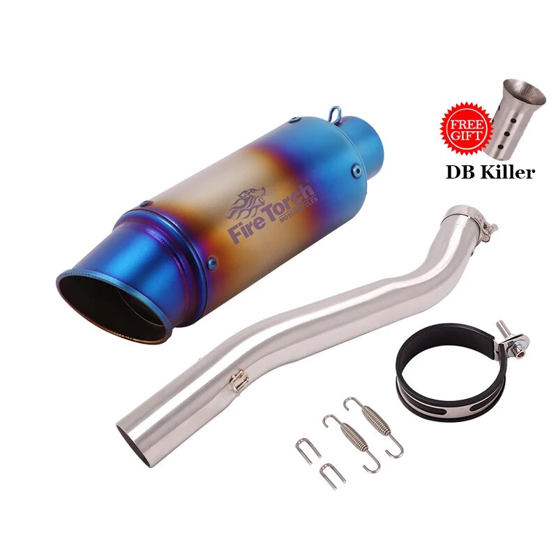 Надевается для Honda CBR600 F4 1999-2001 CBR600 F4i 2001-2007, выхлопная труба мотоцикла Escape Moto, среднее звено, глушитель из углеродного волокна Type C