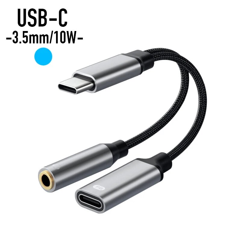 Адаптер USB-C - 3.5 мм, 10W