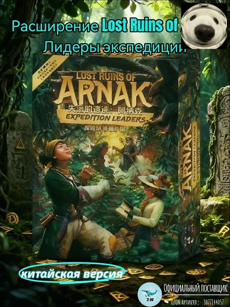 Расширение Lost Ruins of Arnak: Лидеры экспедиции, дополнение для настольной игры, китайская версия, новые персонажи и стратегии