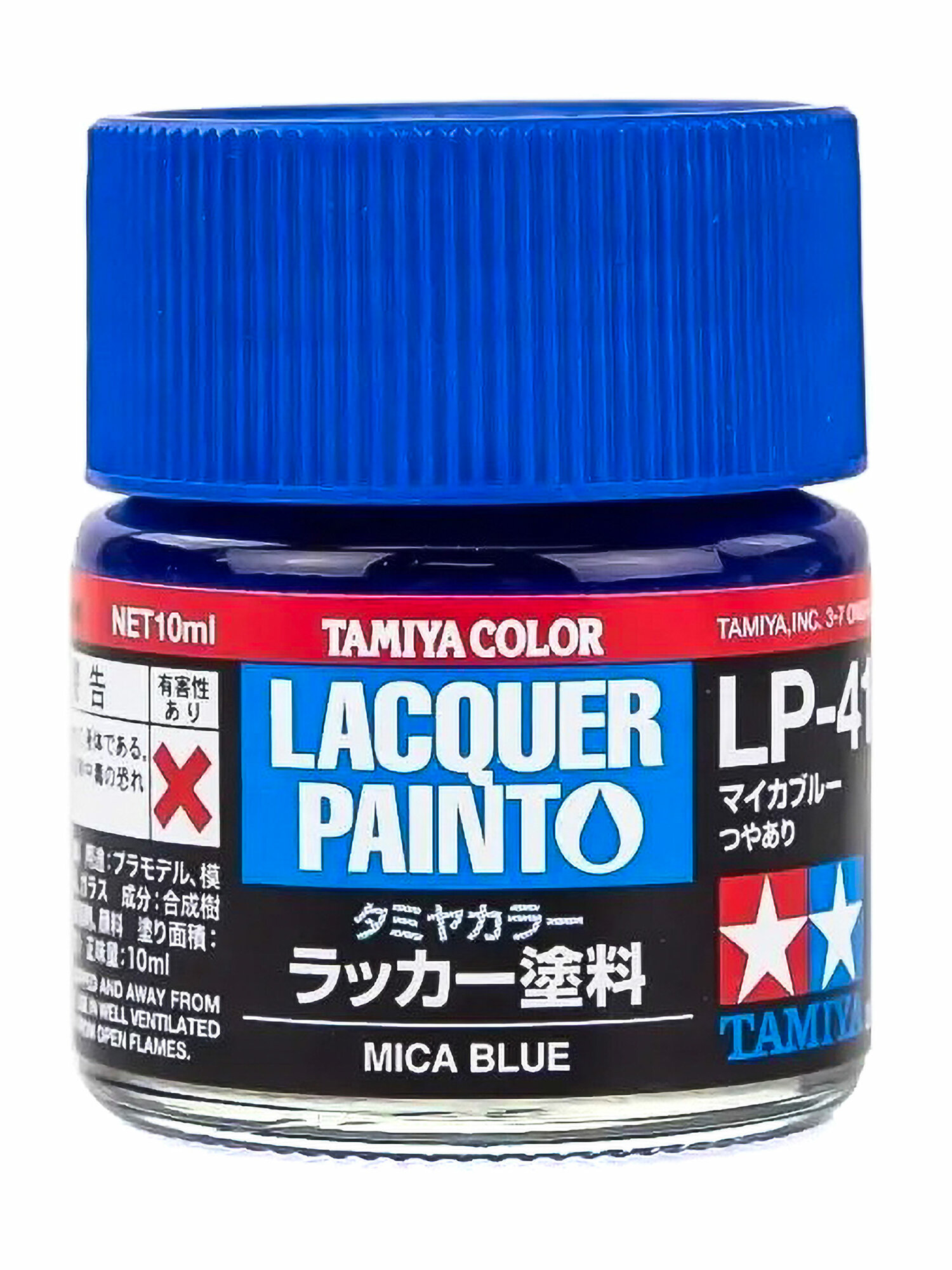 Краска лаковая Tamiya Lacquer Paint LP-41 Mica Blue 82141 синяя слюда глянцевая металлик, 10 мл