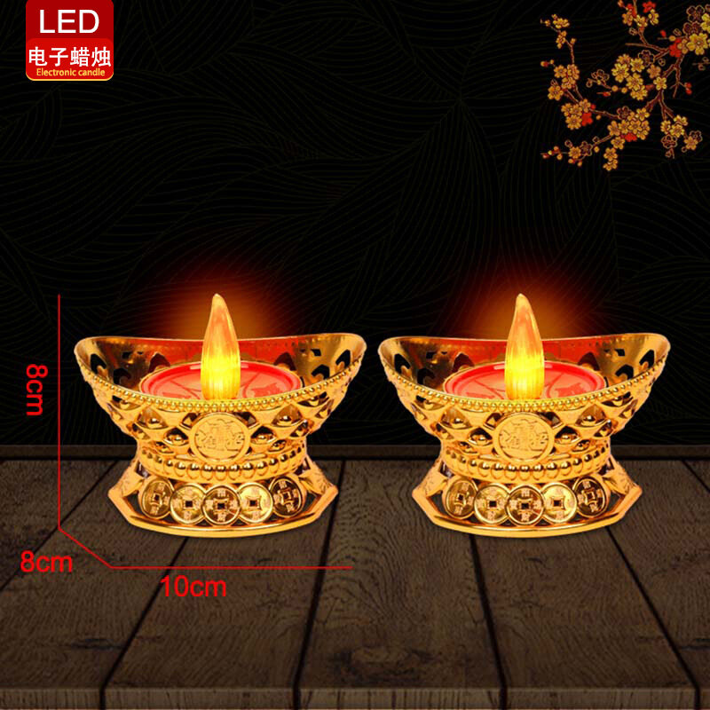 Буддийский культ, качающийся вечный свет, батарейный, бездымный, высокояркий светодиодный подсвечник, электронная свеча с подключением