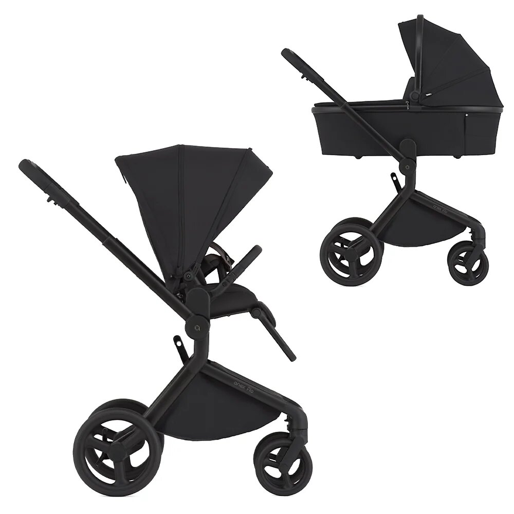 Детская коляска 2в1 Anex Flo, цвет Lungo (Чёрный), артикул производителя fl-05c