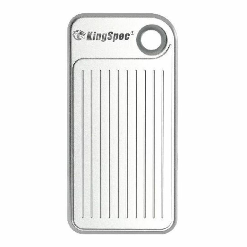 512 ГБ Внешний SSD-диск KingSpec Z3S-512 (Z3S-512) серебристый - USB 3.2, чтение - 460 Мб/с, запись - 430 Мб/с